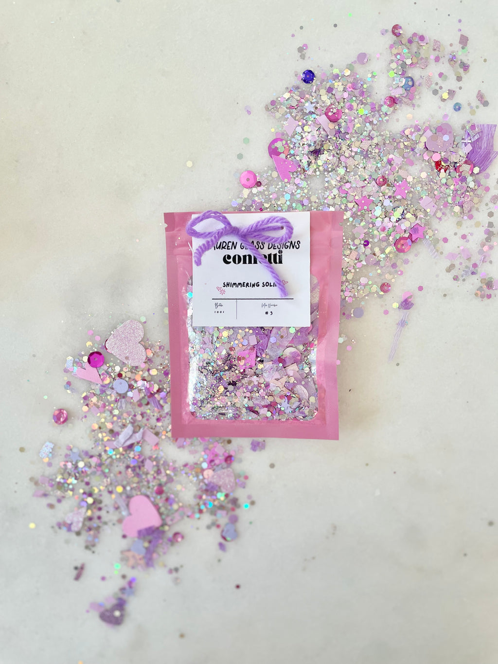 #3 Shimmering Solid - Confetti Blend – Lauren Glass Designs