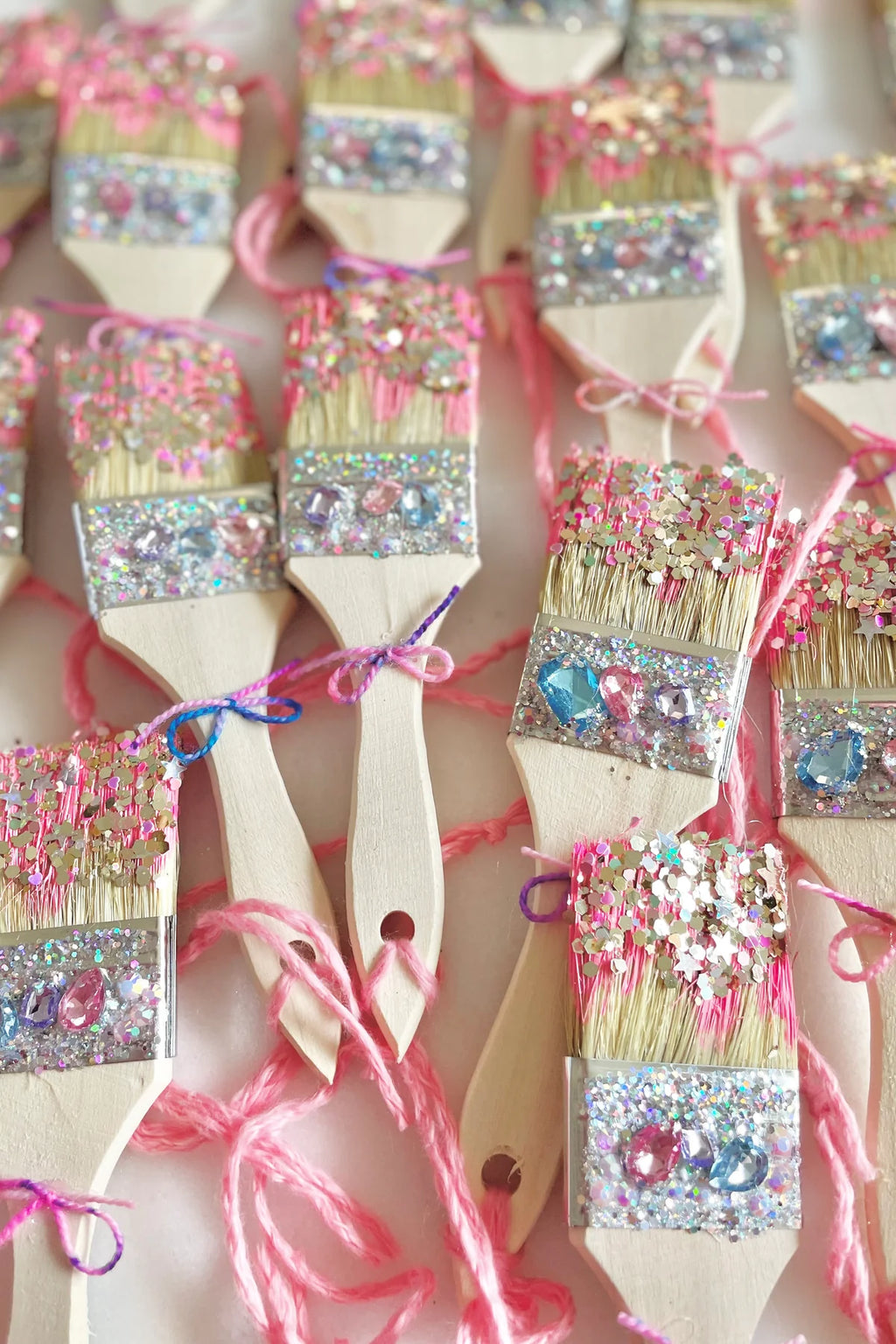 Glitter Dipped Paintbrush - Coral – Lauren Glass Designs